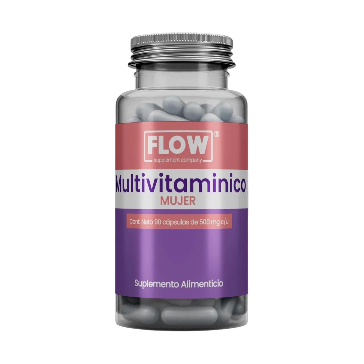 Multivitaminico Mujer 90 capsulas 500 mg Flow. – Vitazone México